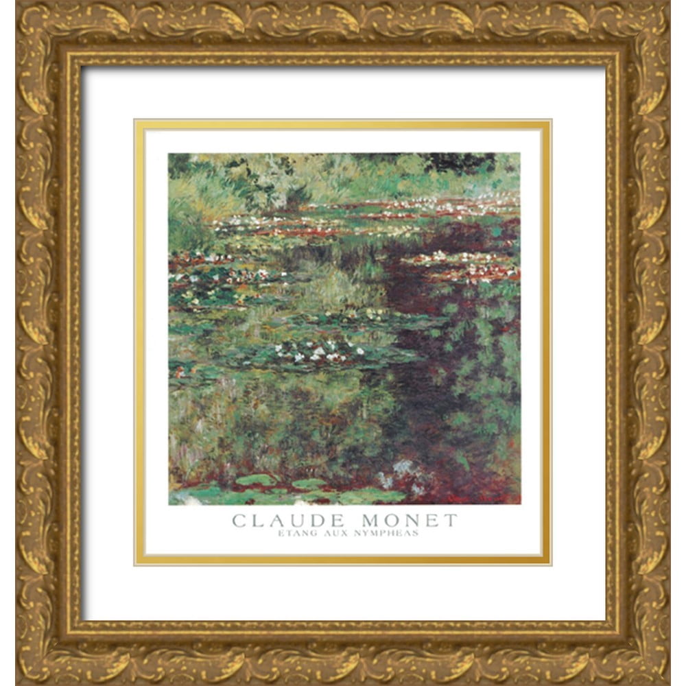 Monet, Claude 15x16 Gold Ornate Wood Framed with Double Matting Museum ...