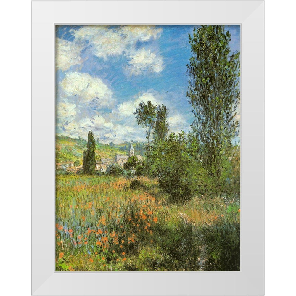 Monet, Claude 15x18 White Modern Wood Framed Museum Art Print Titled - Path in Ile St-Martin ...
