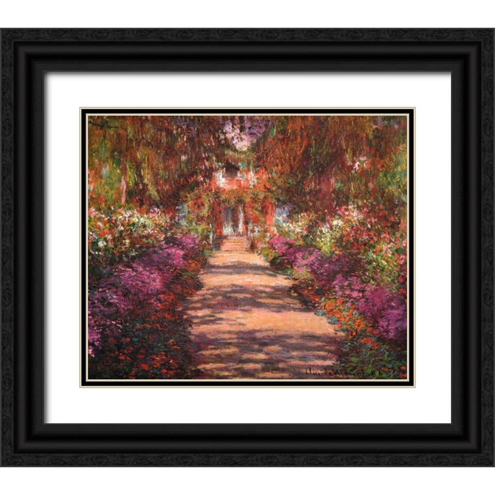 Monet, Claude 17x15 Black Ornate Wood Framed with Double Matting Museum ...
