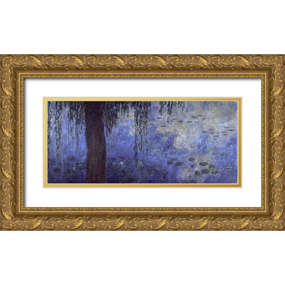 Monet, Claude 18x10 Gold Ornate Wood Framed with Double Matting Museum ...