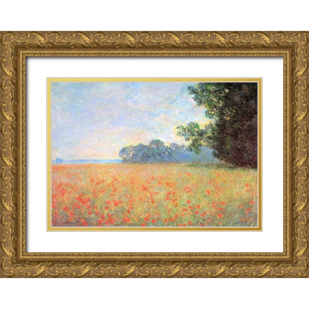 Monet, Claude 18x14 Gold Ornate Wood Framed with Double Matting Museum ...
