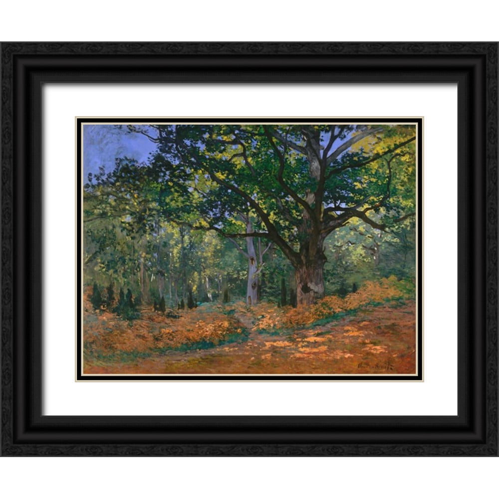 Monet, Claude 18x15 Black Ornate Wood Framed with Double Matting Museum ...