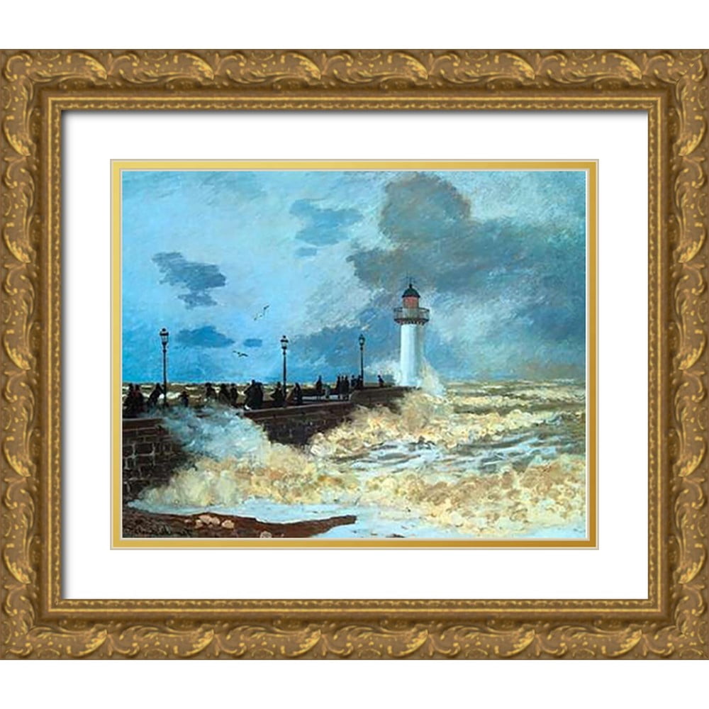 Monet, Claude 18x15 Gold Ornate Wood Framed with Double Matting Museum ...