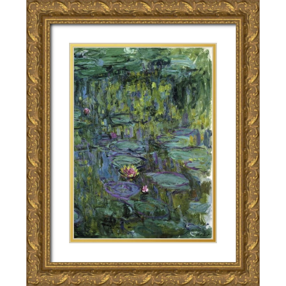Monet, Claude 19x24 Gold Ornate Wood Framed with Double Matting Museum ...