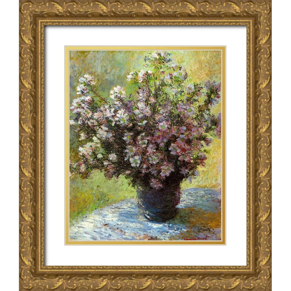 Monet, Claude 20x24 Gold Ornate Wood Framed with Double Matting Museum ...