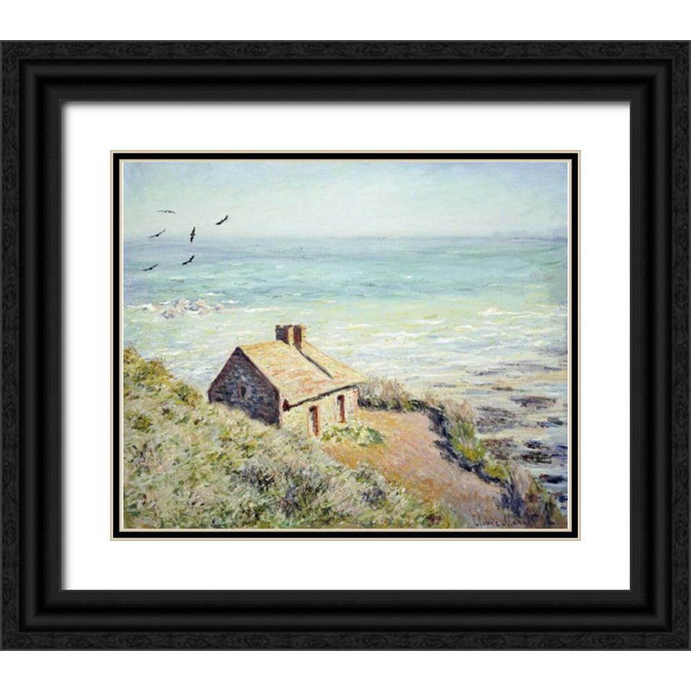 Monet, Claude 23x20 Black Ornate Wood Framed with Double Matting Museum ...