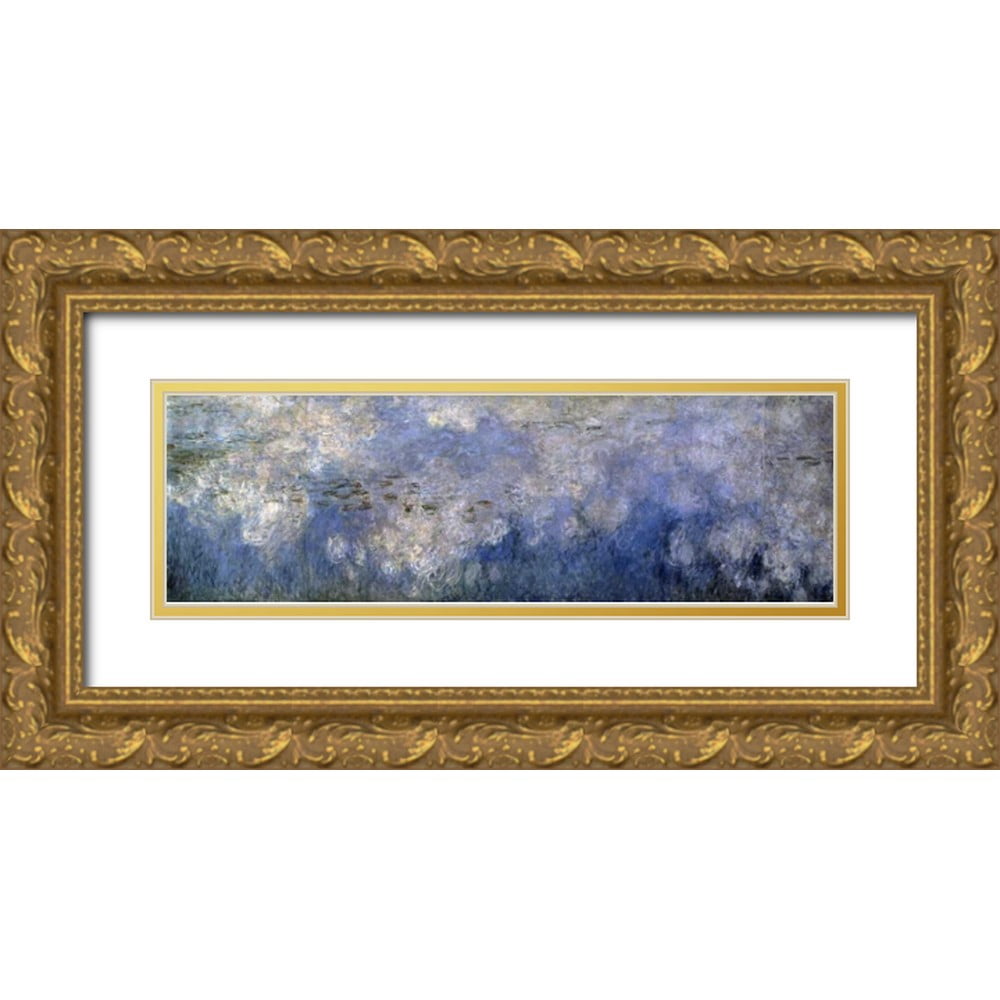 Monet, Claude 24x10 Gold Ornate Wood Framed with Double Matting Museum ...