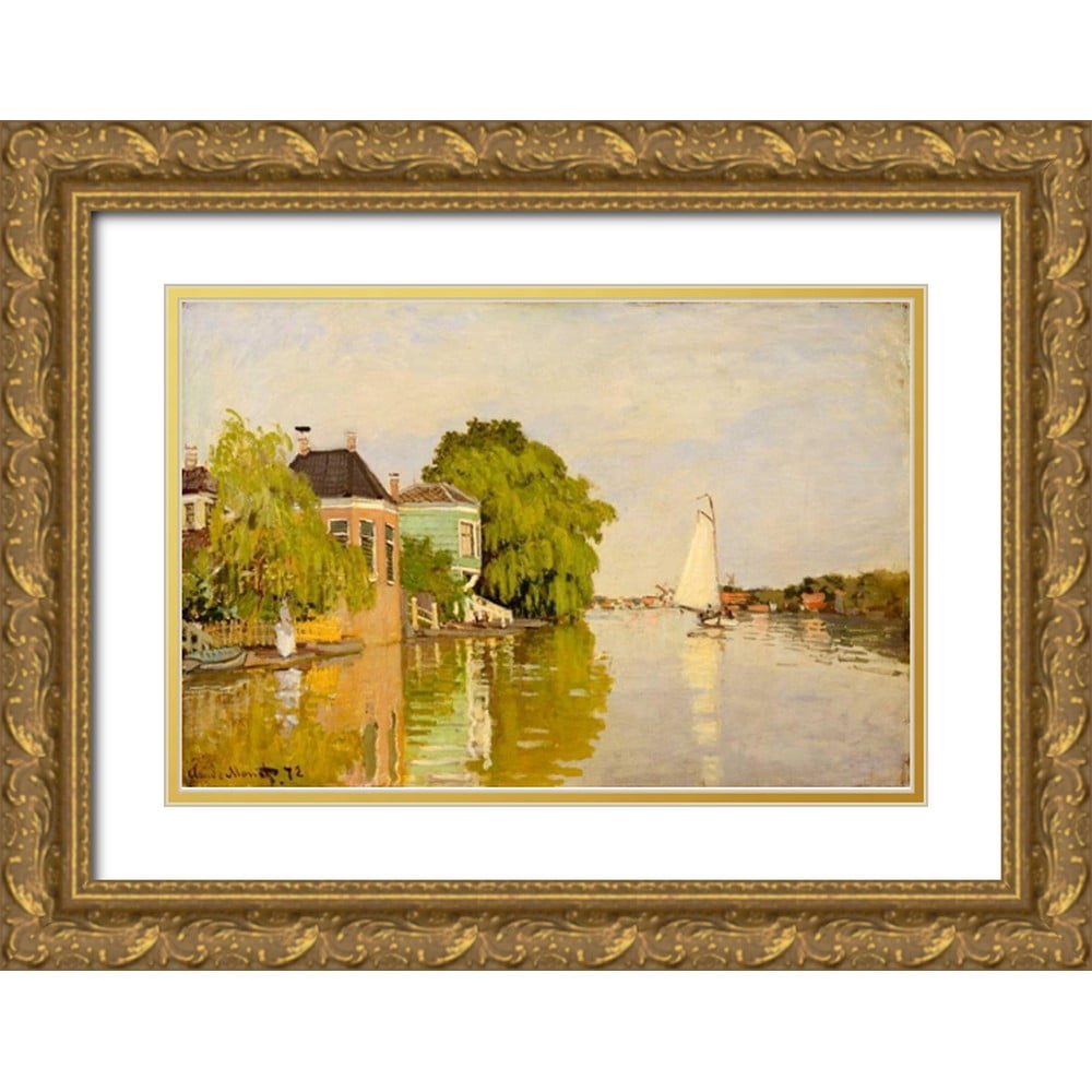 Monet, Claude 24x17 Gold Ornate Wood Framed with Double Matting Museum ...