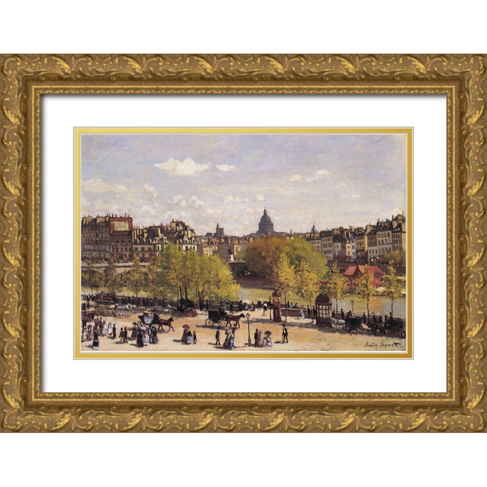 Monet, Claude 24x17 Gold Ornate Wood Framed with Double Matting Museum ...