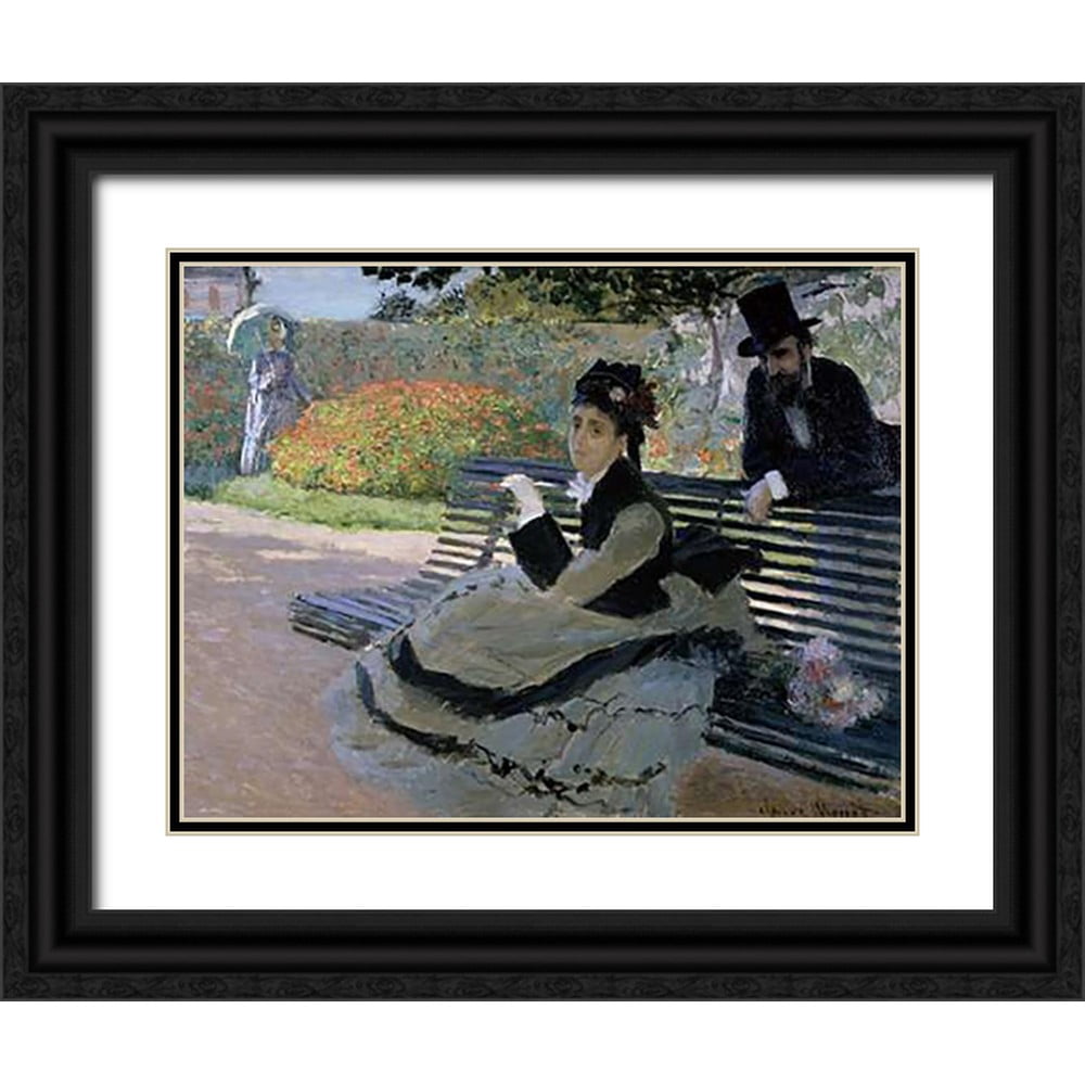 Monet, Claude 24x19 Black Ornate Wood Framed with Double Matting Museum ...