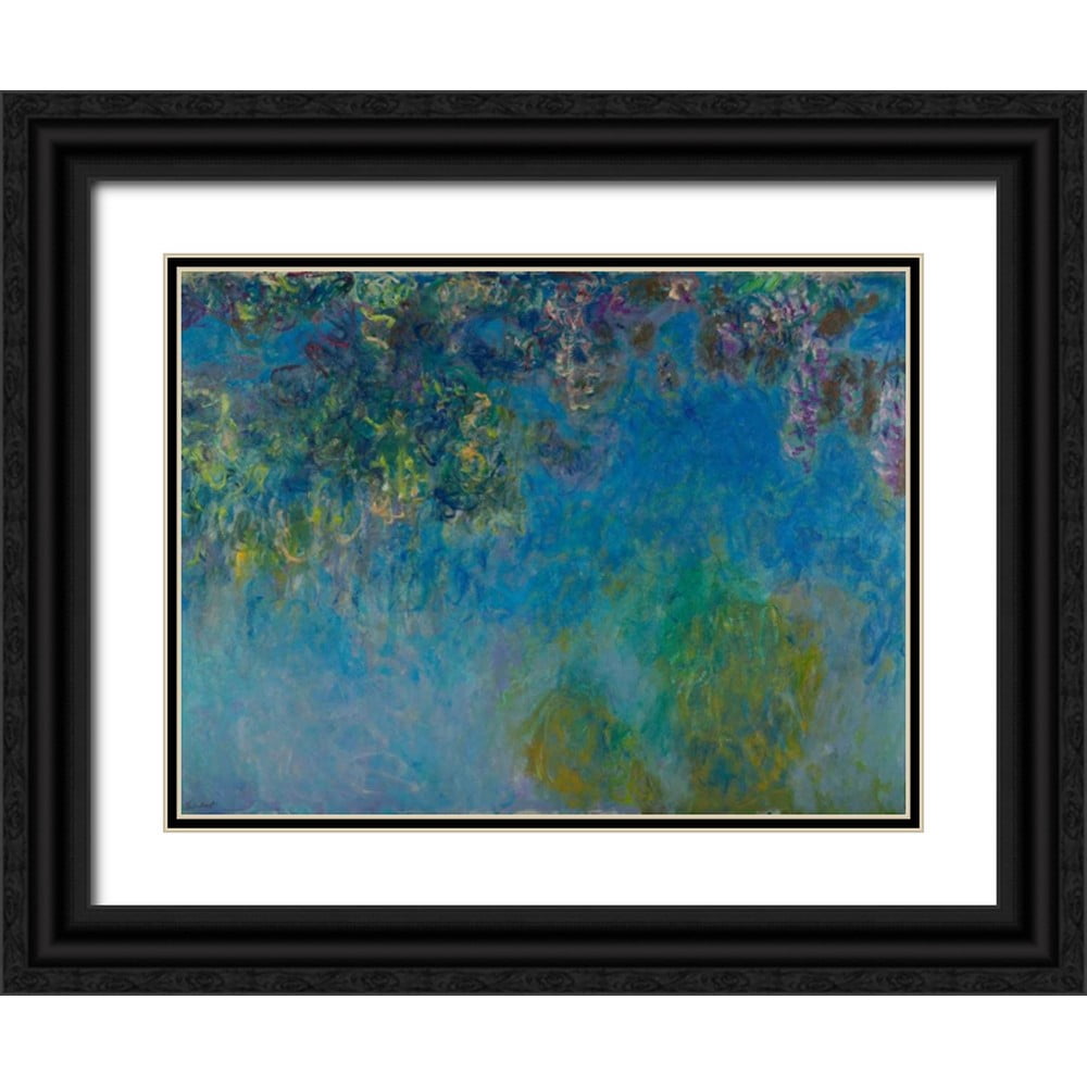 Monet, Claude 24x19 Black Ornate Wood Framed with Double Matting Museum ...