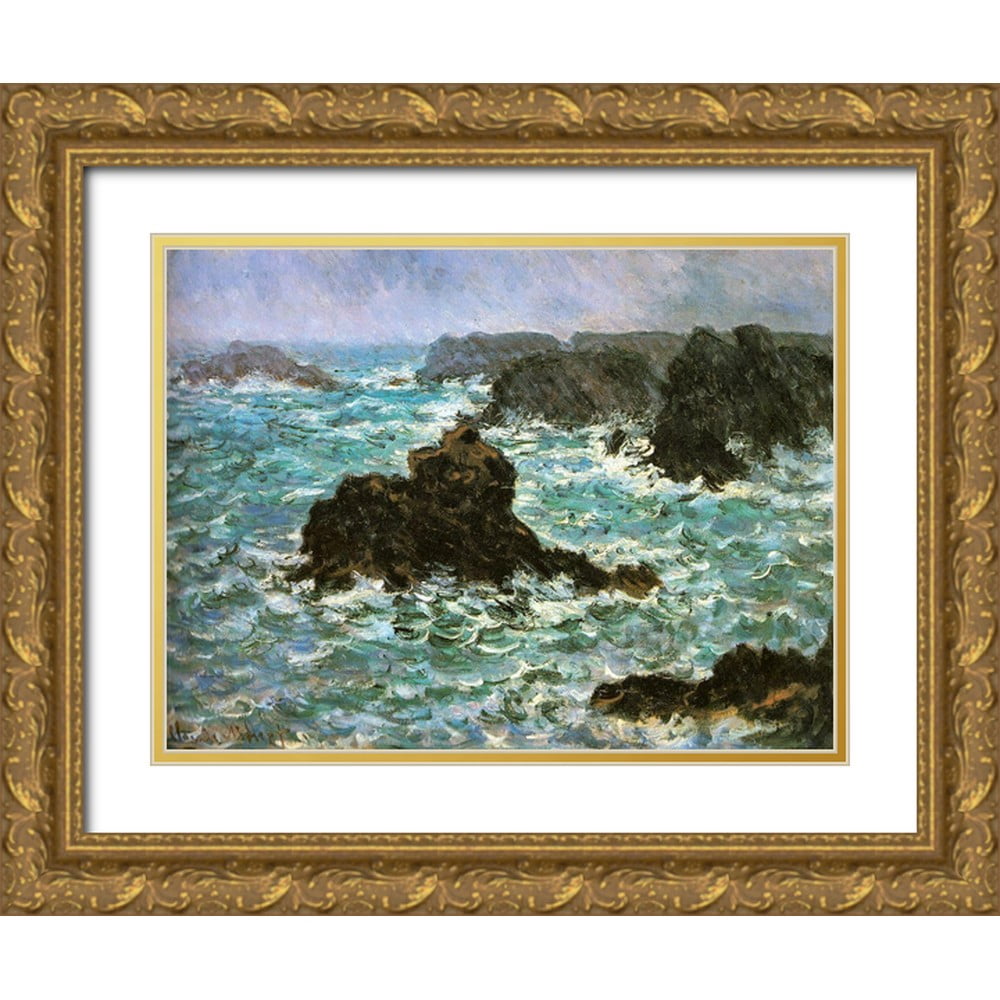 Monet, Claude 24x19 Gold Ornate Wood Framed with Double Matting Museum ...