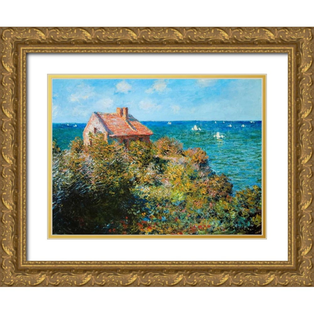 Monet, Claude 24x19 Gold Ornate Wood Framed with Double Matting Museum Art Print Titled ...
