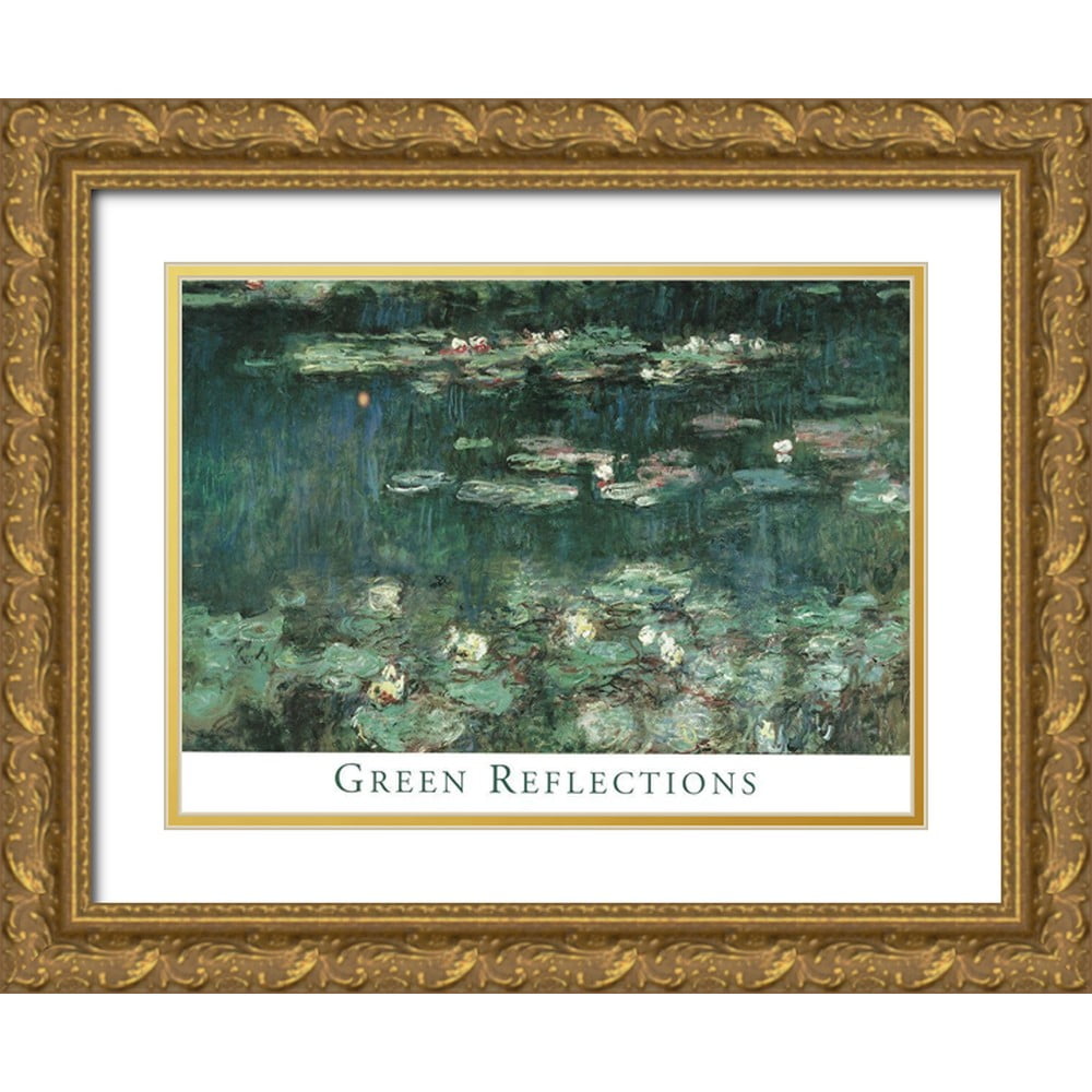 Monet, Claude 24x19 Gold Ornate Wood Framed with Double Matting Museum ...