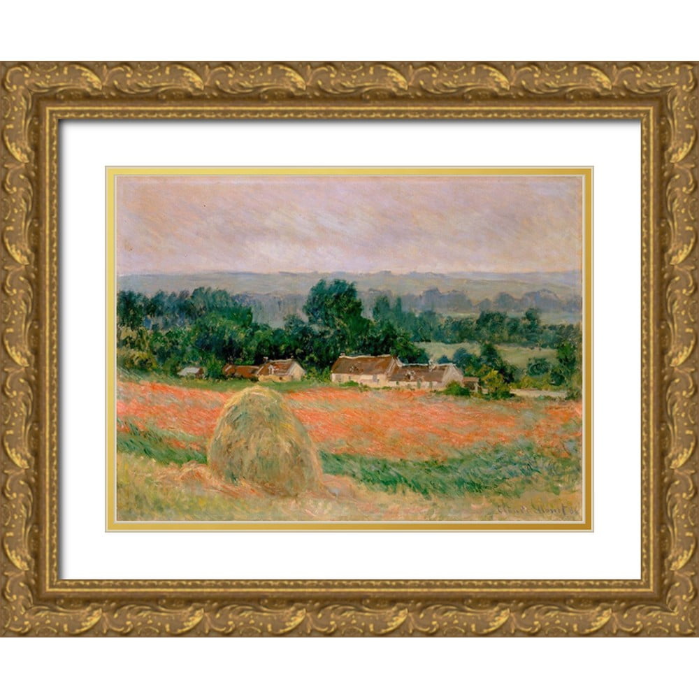 Monet, Claude 24x19 Gold Ornate Wood Framed with Double Matting Museum ...