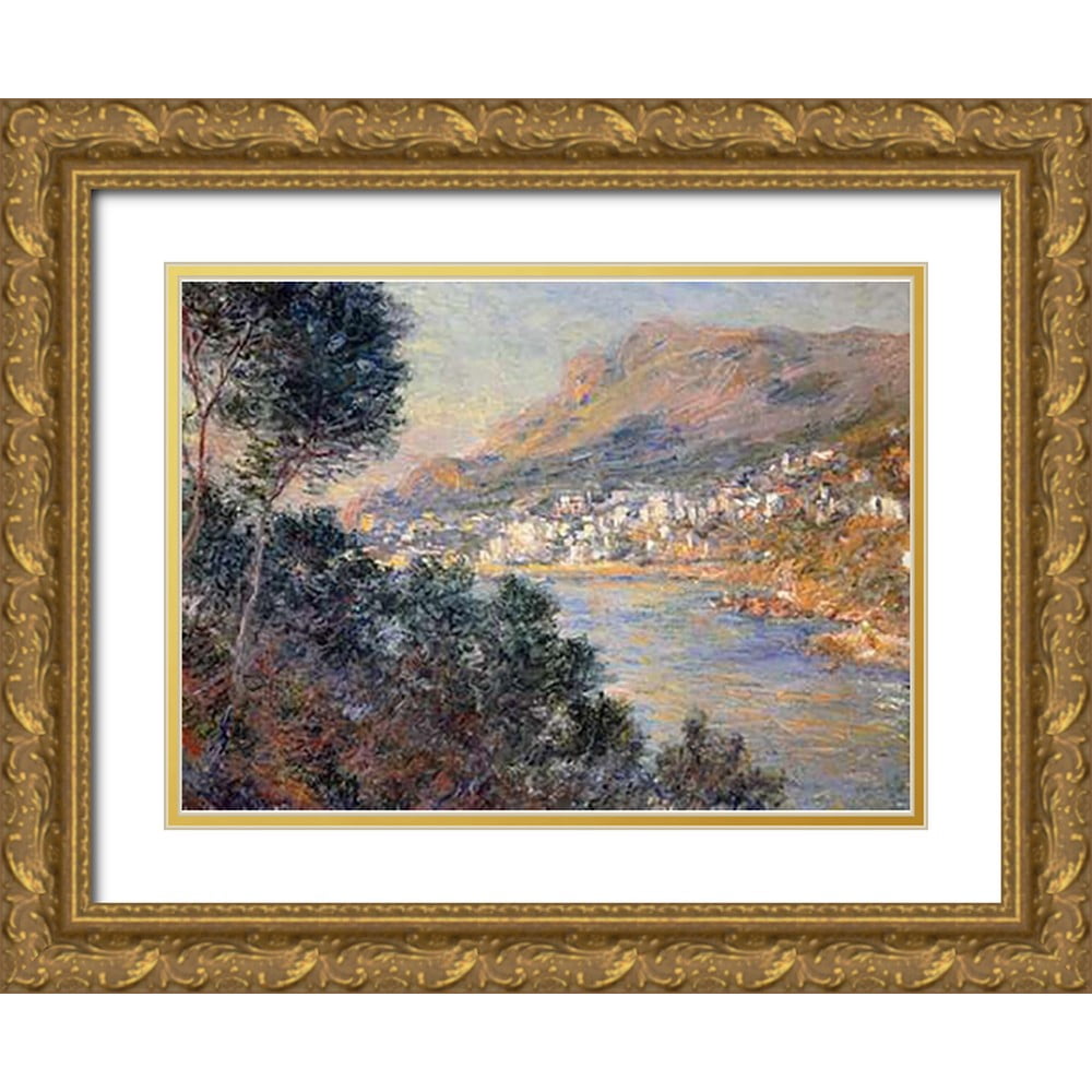 Monet, Claude 24x19 Gold Ornate Wood Framed with Double Matting Museum ...