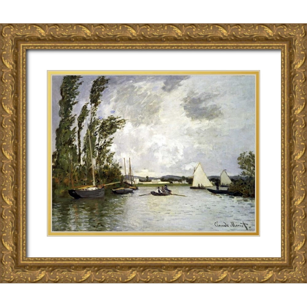 Monet, Claude 24x19 Gold Ornate Wood Framed with Double Matting Museum ...