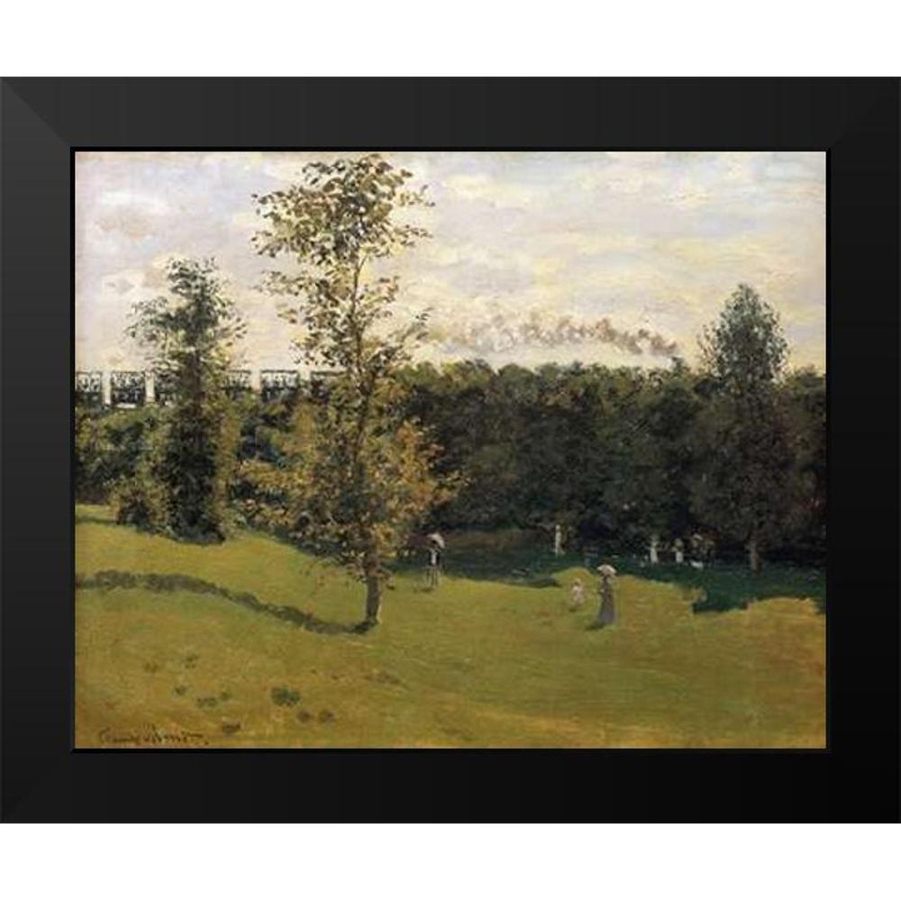 Monet, Claude 24x20 Black Modern Framed Museum Art Print Titled - Train In The Countryside 1870 ...