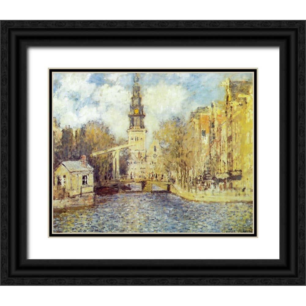Monet, Claude 24x20 Black Ornate Wood Framed with Double Matting Museum ...