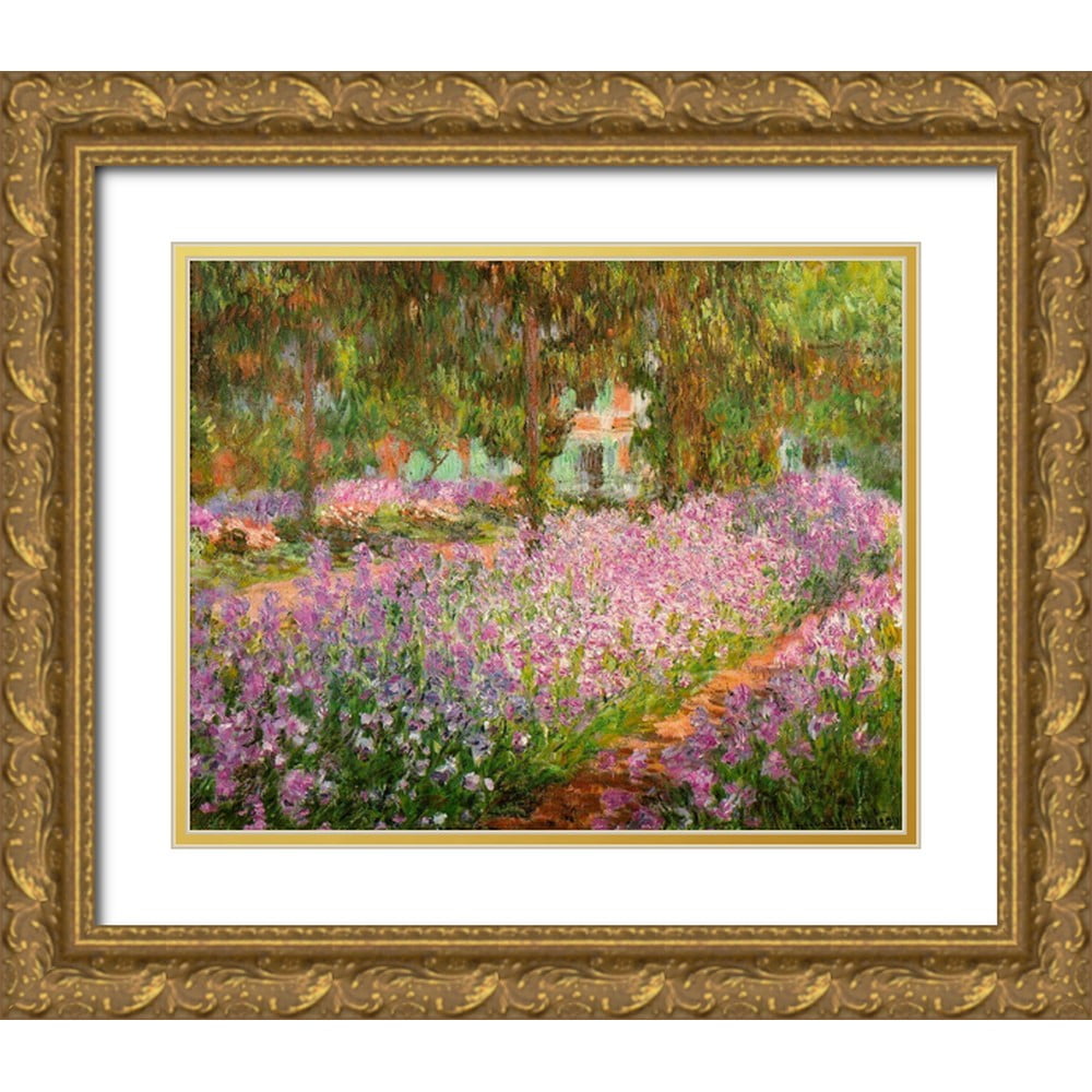 Monet, Claude 24x20 Gold Ornate Wood Framed with Double Matting Museum ...