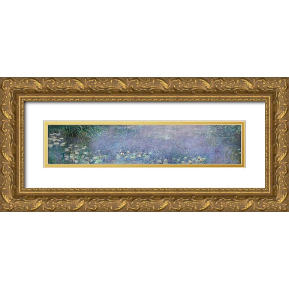 Monet, Claude 24x8 Gold Ornate Wood Framed with Double Matting Museum ...