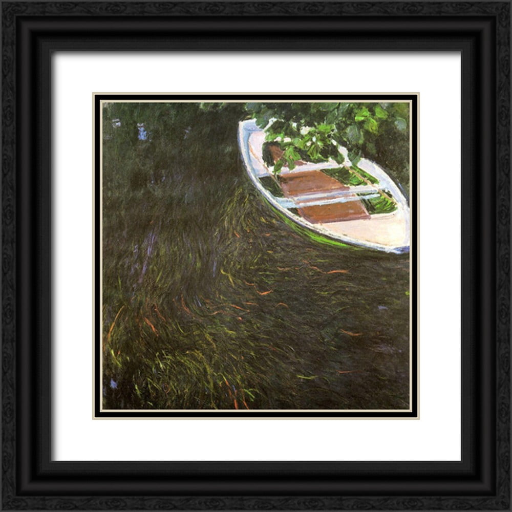 Monet, Claude 26x26 Black Ornate Wood Framed with Double Matting Museum ...