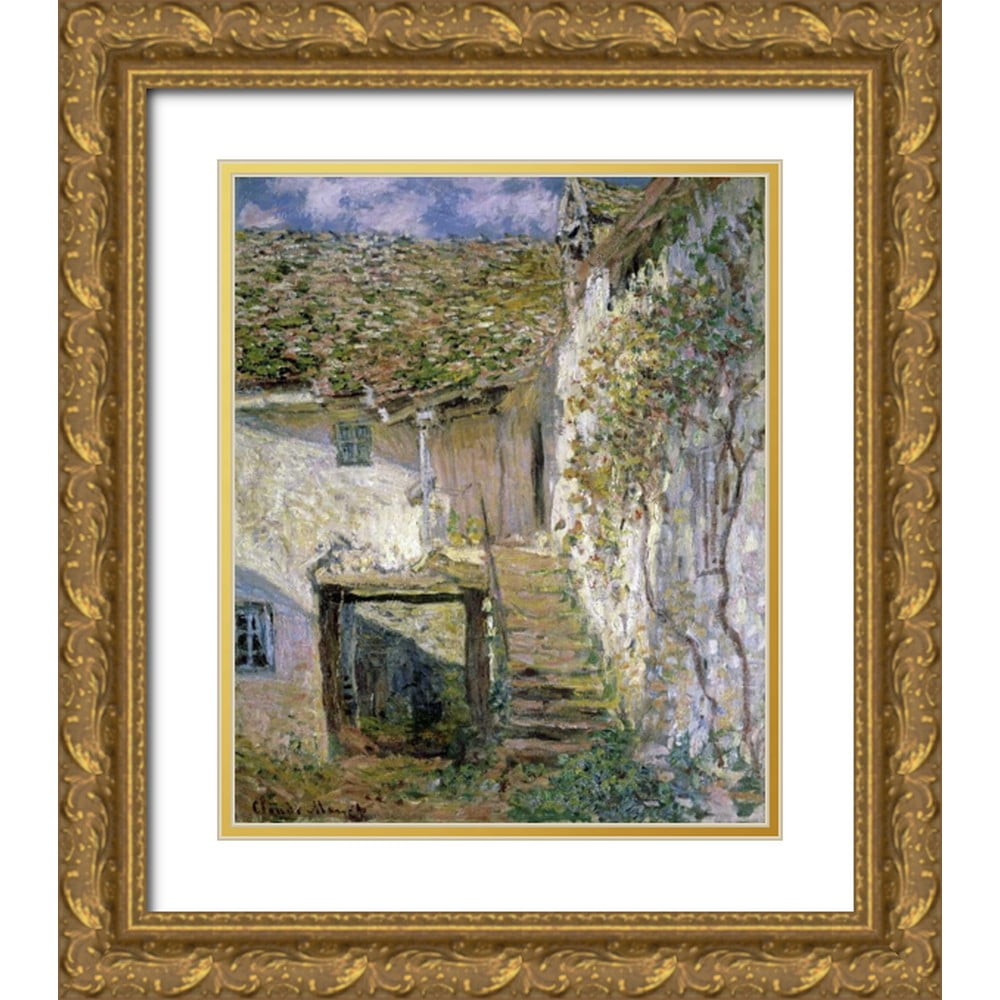 Monet Claude 26x31 Gold Ornate Wood Framed With Double Matting Museum