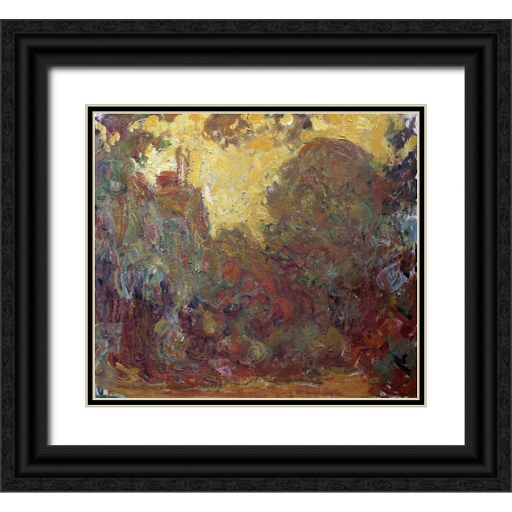 Monet, Claude 29x26 Black Ornate Wood Framed with Double Matting Museum ...
