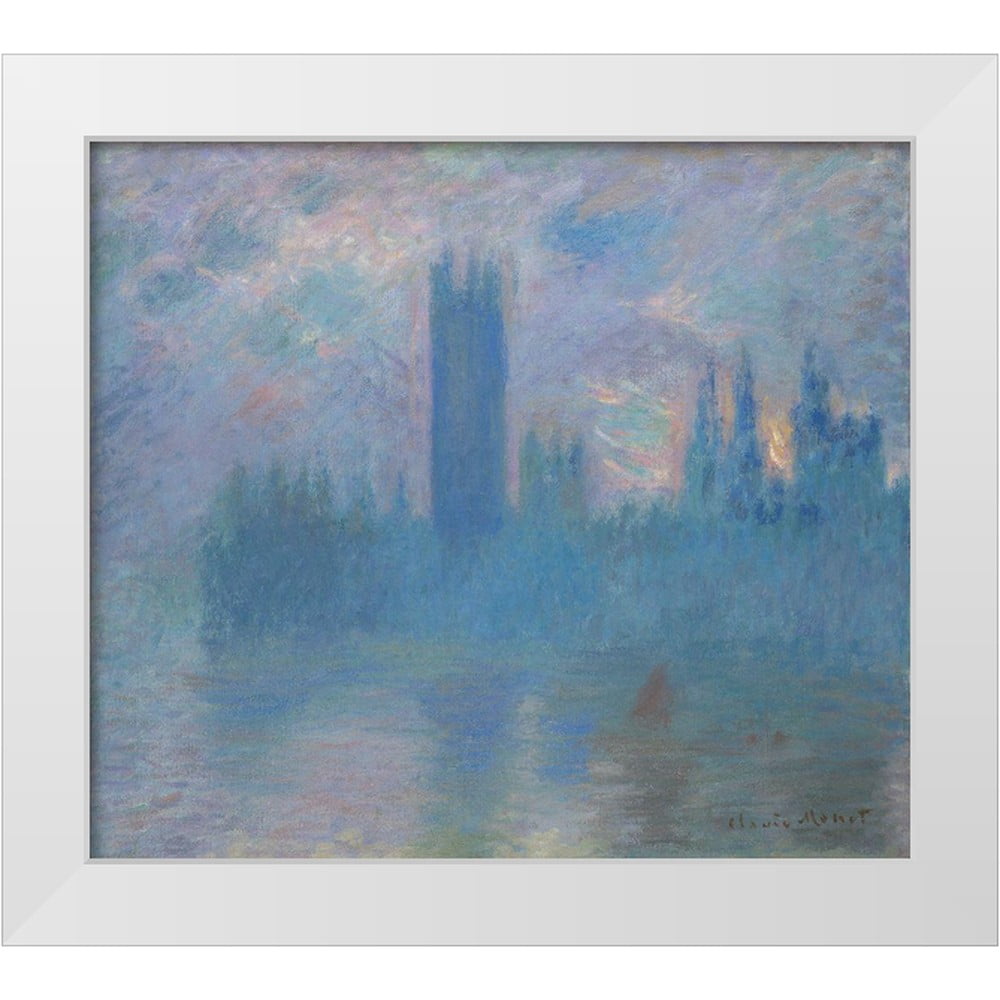 Monet, Claude 29x26 White Modern Wood Framed Museum Art Print Titled ...