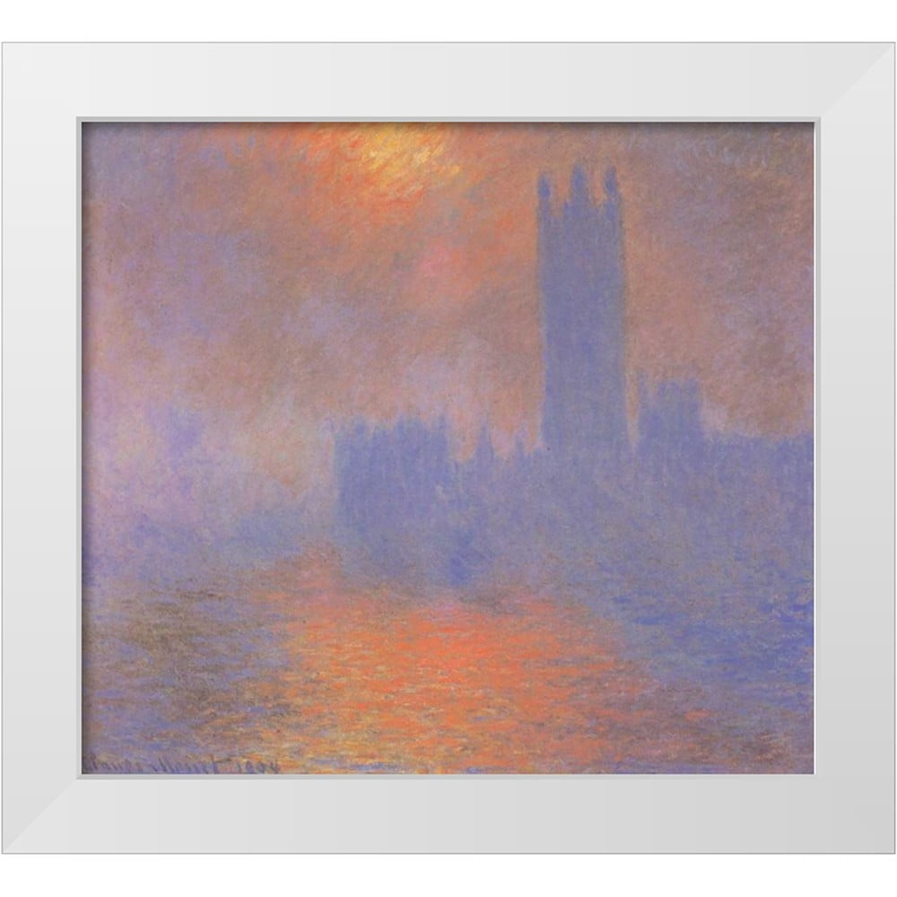 Monet, Claude 29x26 White Modern Wood Framed Museum Art Print Titled ...
