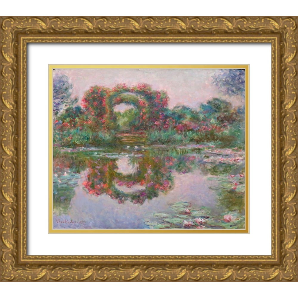 Monet, Claude 30x26 Gold Ornate Wood Framed with Double Matting Museum ...