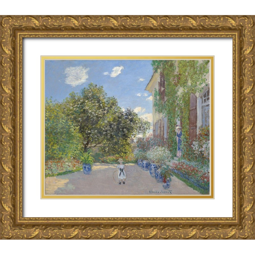 Monet, Claude 31x26 Gold Ornate Wood Framed with Double Matting Museum ...