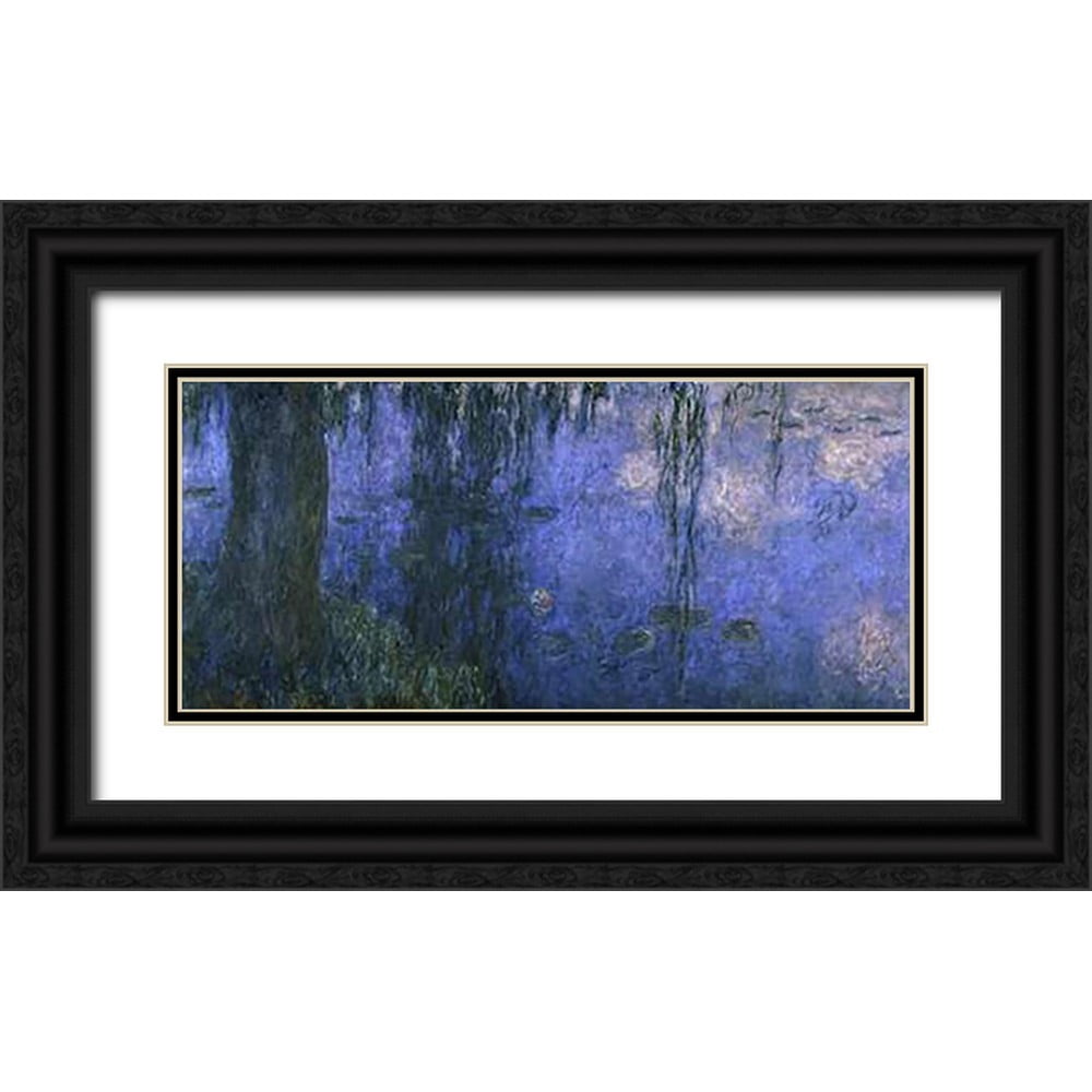 Monet, Claude 32x17 Black Ornate Wood Framed with Double Matting Museum ...
