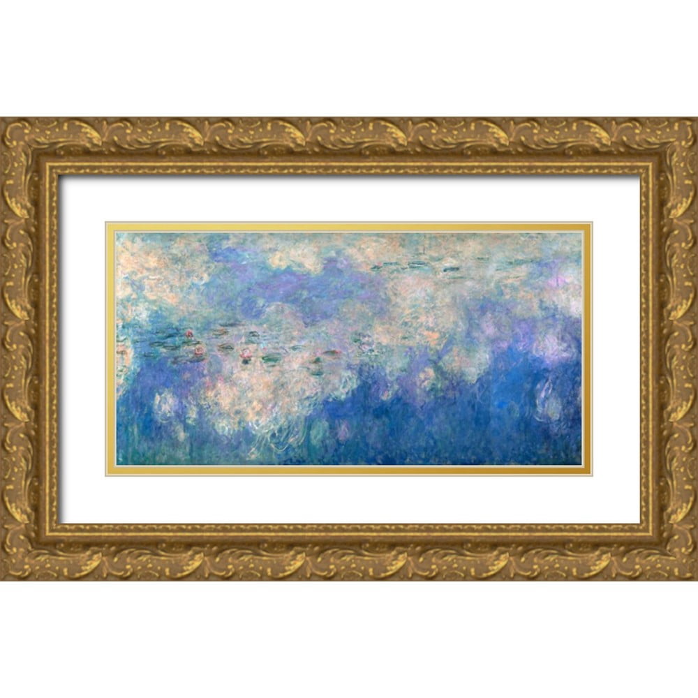 Monet, Claude 32x18 Gold Ornate Wood Framed with Double Matting Museum ...