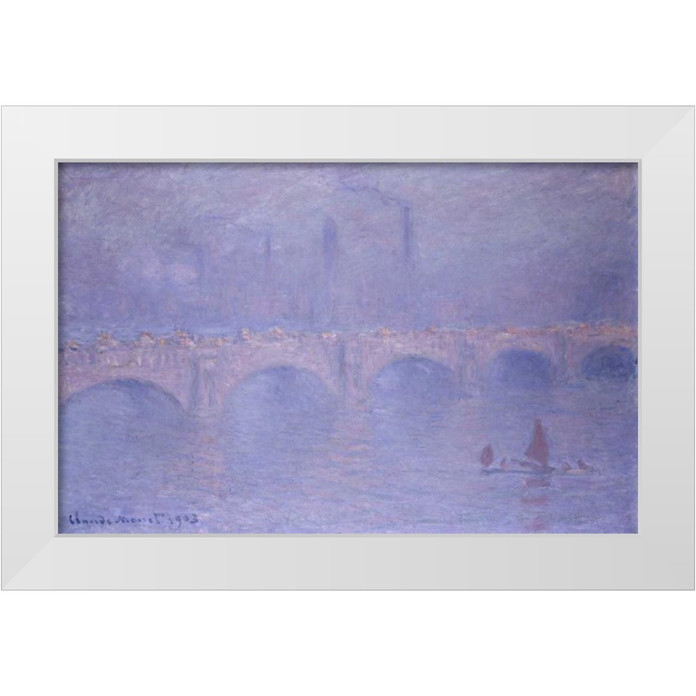 Monet, Claude 32x22 White Modern Wood Framed Museum Art Print Titled ...