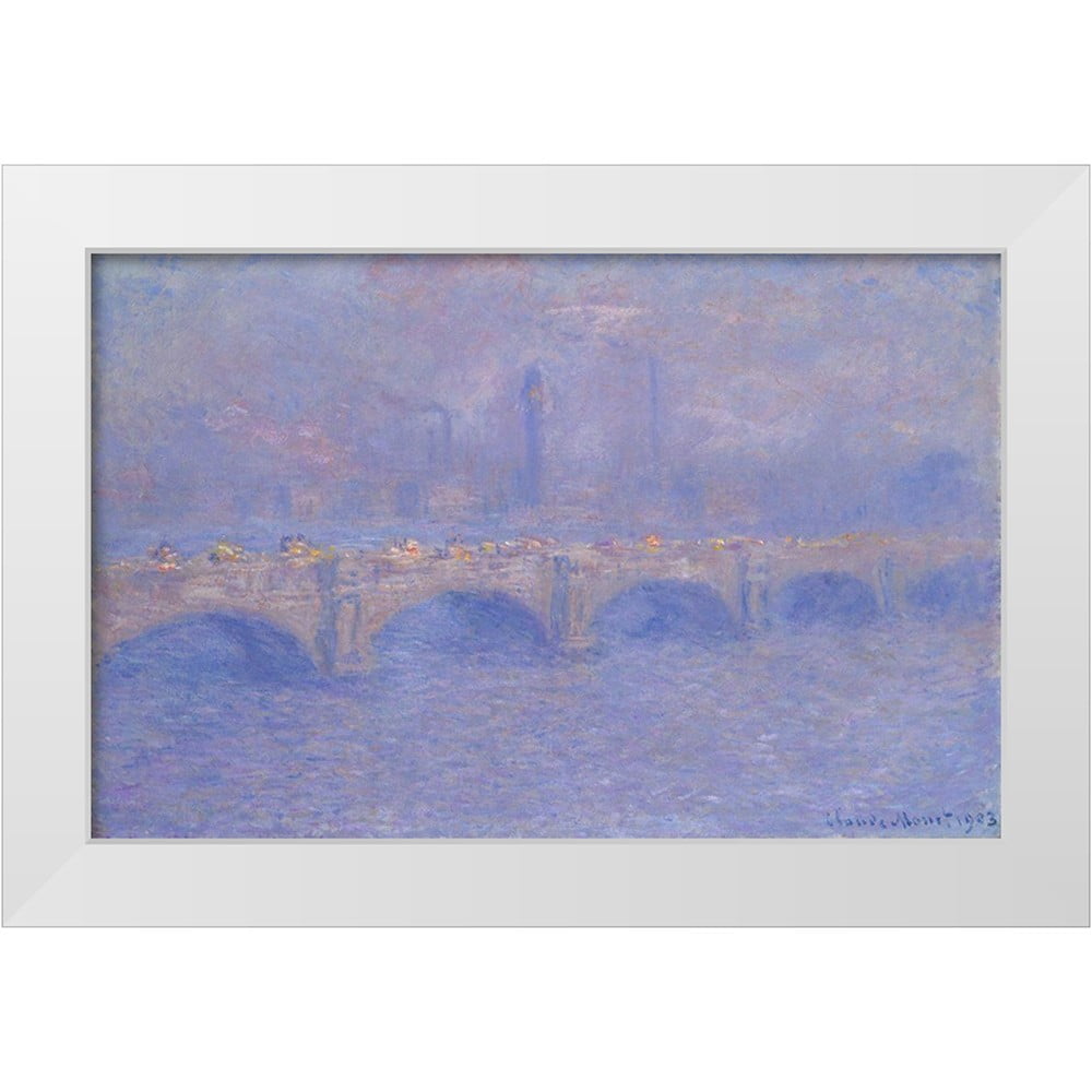 Monet, Claude 32x22 White Modern Wood Framed Museum Art Print Titled ...