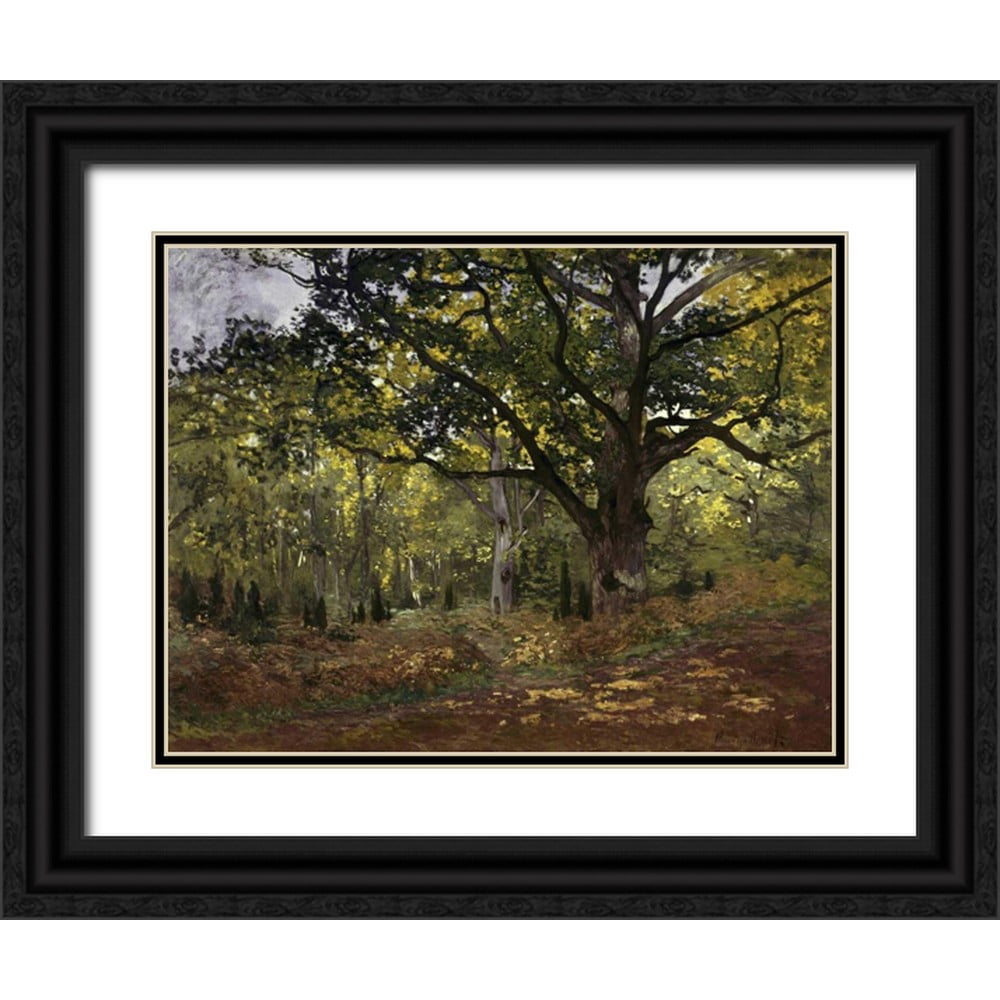 Monet, Claude 32x25 Black Ornate Wood Framed with Double Matting Museum ...
