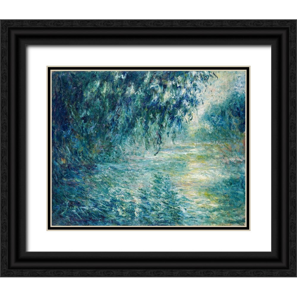 Monet, Claude 32x26 Black Ornate Wood Framed with Double Matting Museum ...