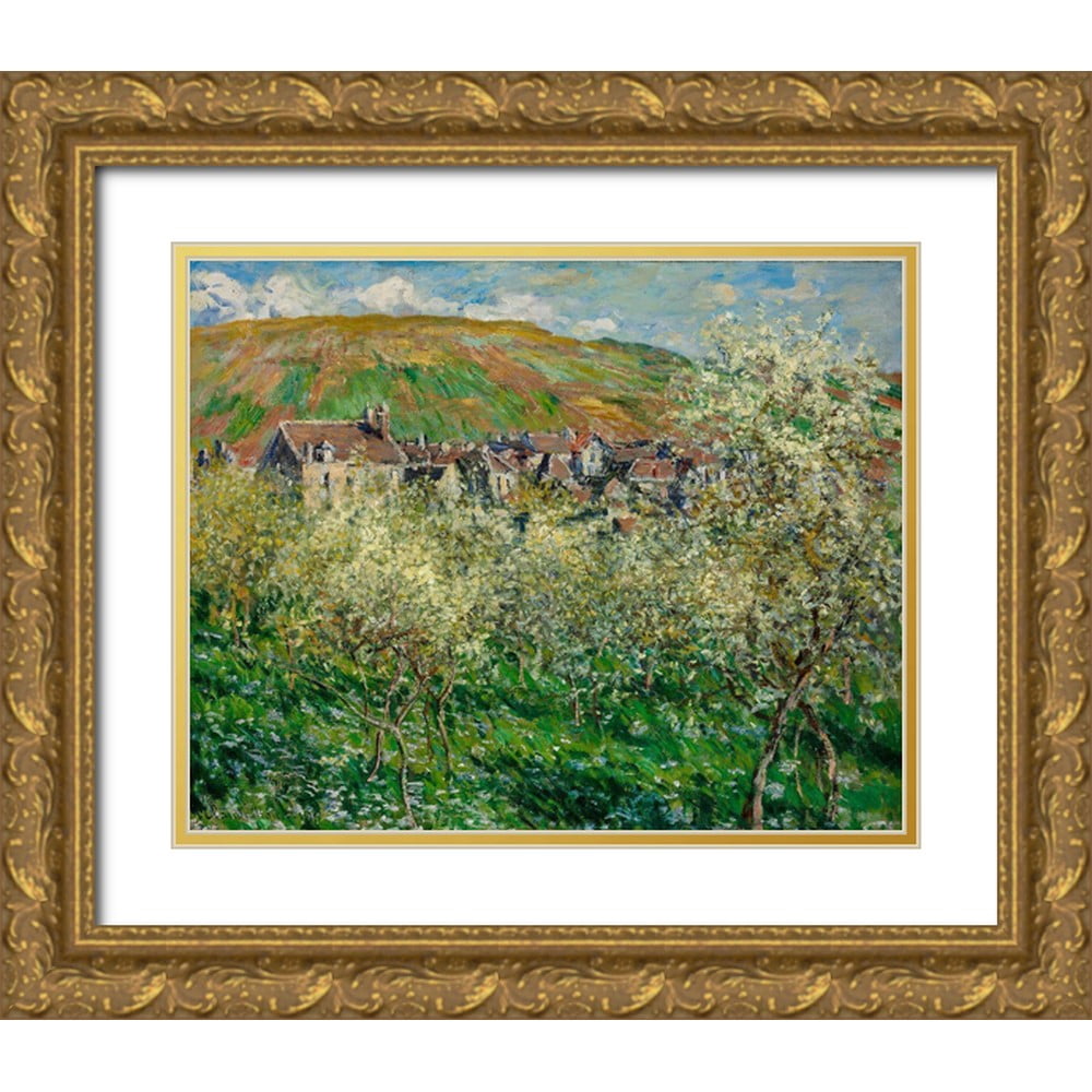 Monet, Claude 32x26 Gold Ornate Wood Framed with Double Matting Museum ...