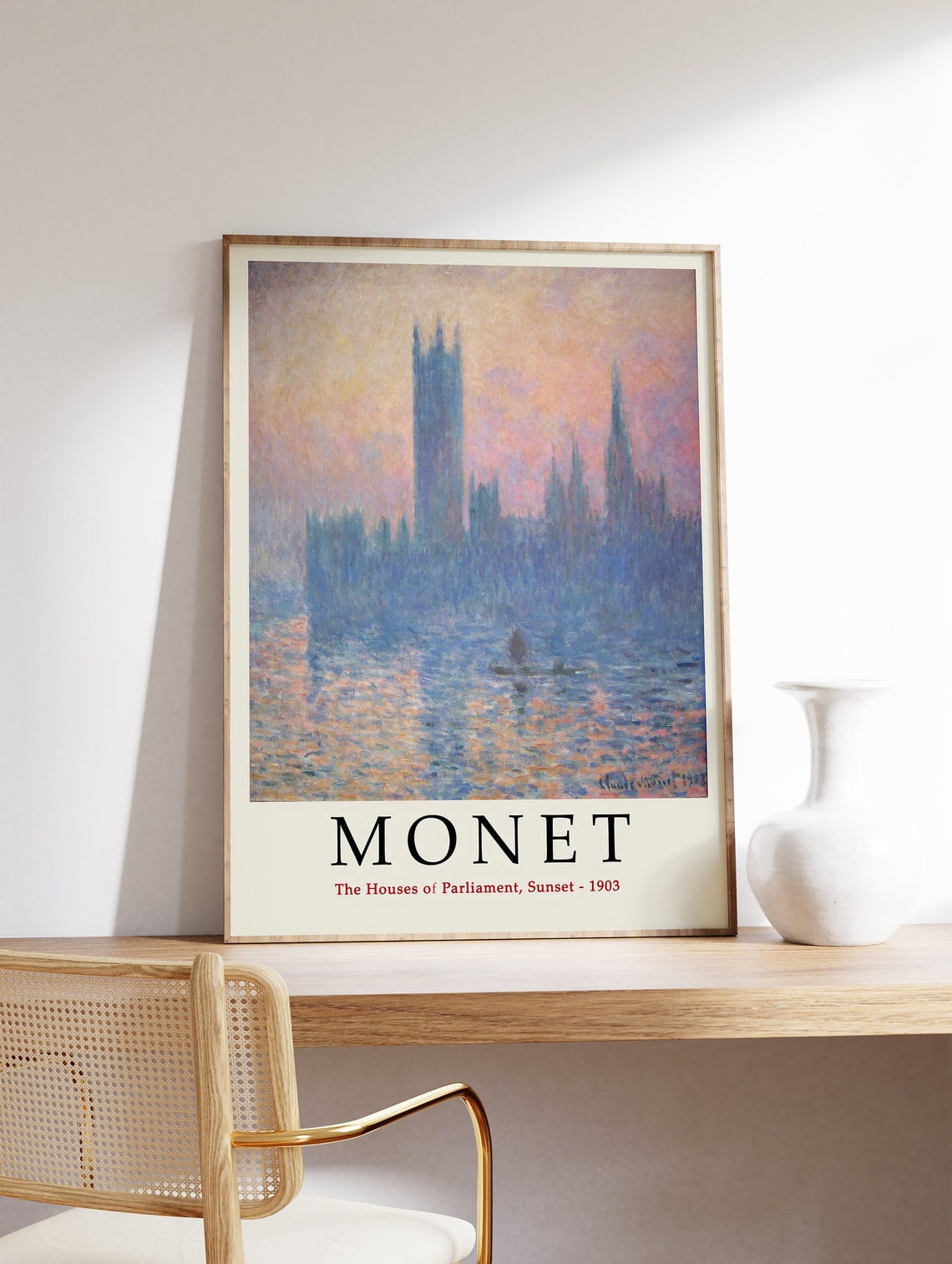 Monet Exhibition Poster, Houses Of Parliament London, Claude Monet ...