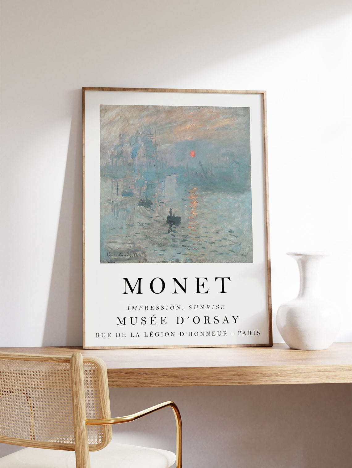 Monet Exhibition Poster, Impression Sunrise, Gallery Quality Art, Monet ...