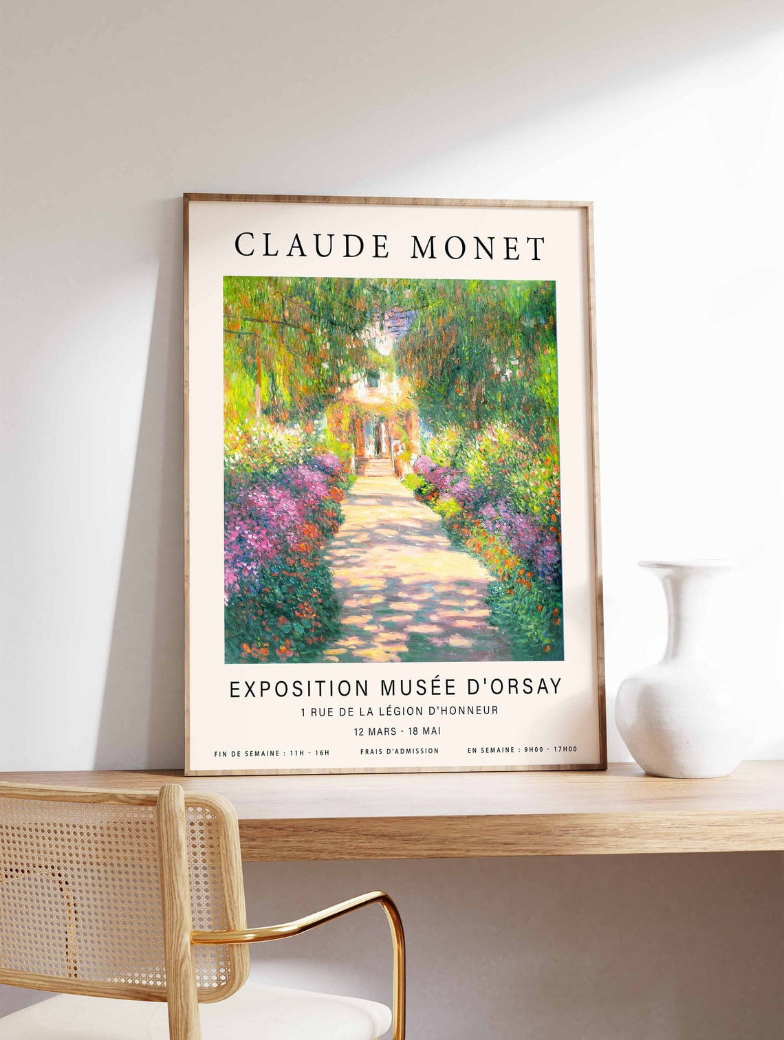Monet Exhibition Poster, Pathway In Monet'S Garden, Claude Monet Print ...