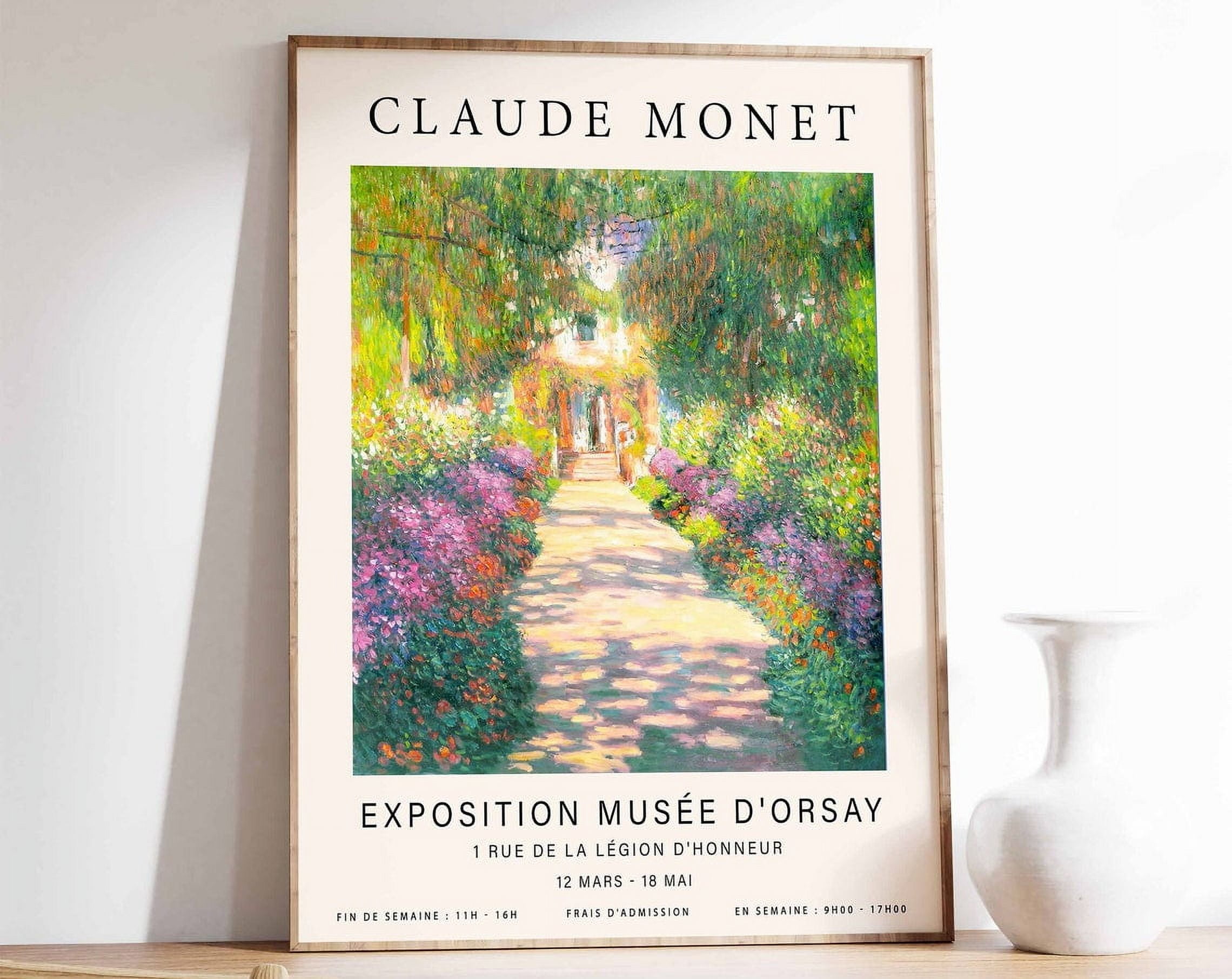 Monet Exhibition Poster, Pathway In Monet'S Garden, Claude Monet Print ...