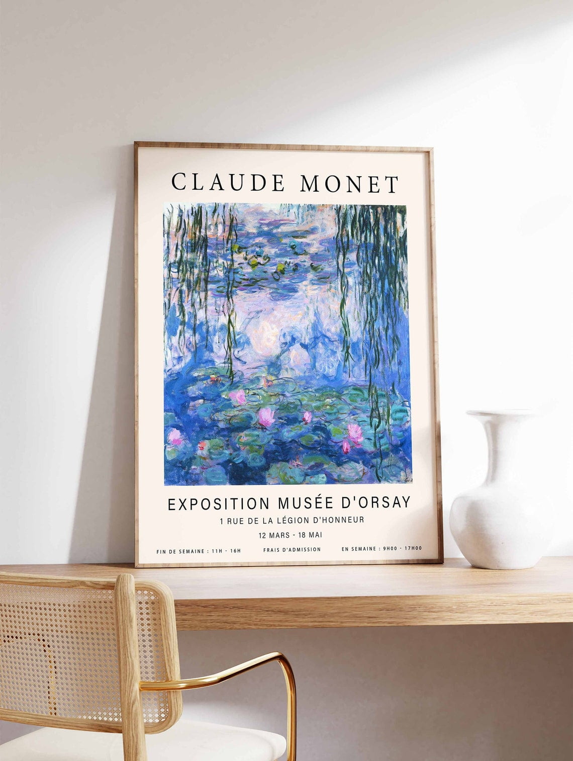 Monet Exhibition Poster, Water Lilies, Claude Monet Art Print, Floral ...