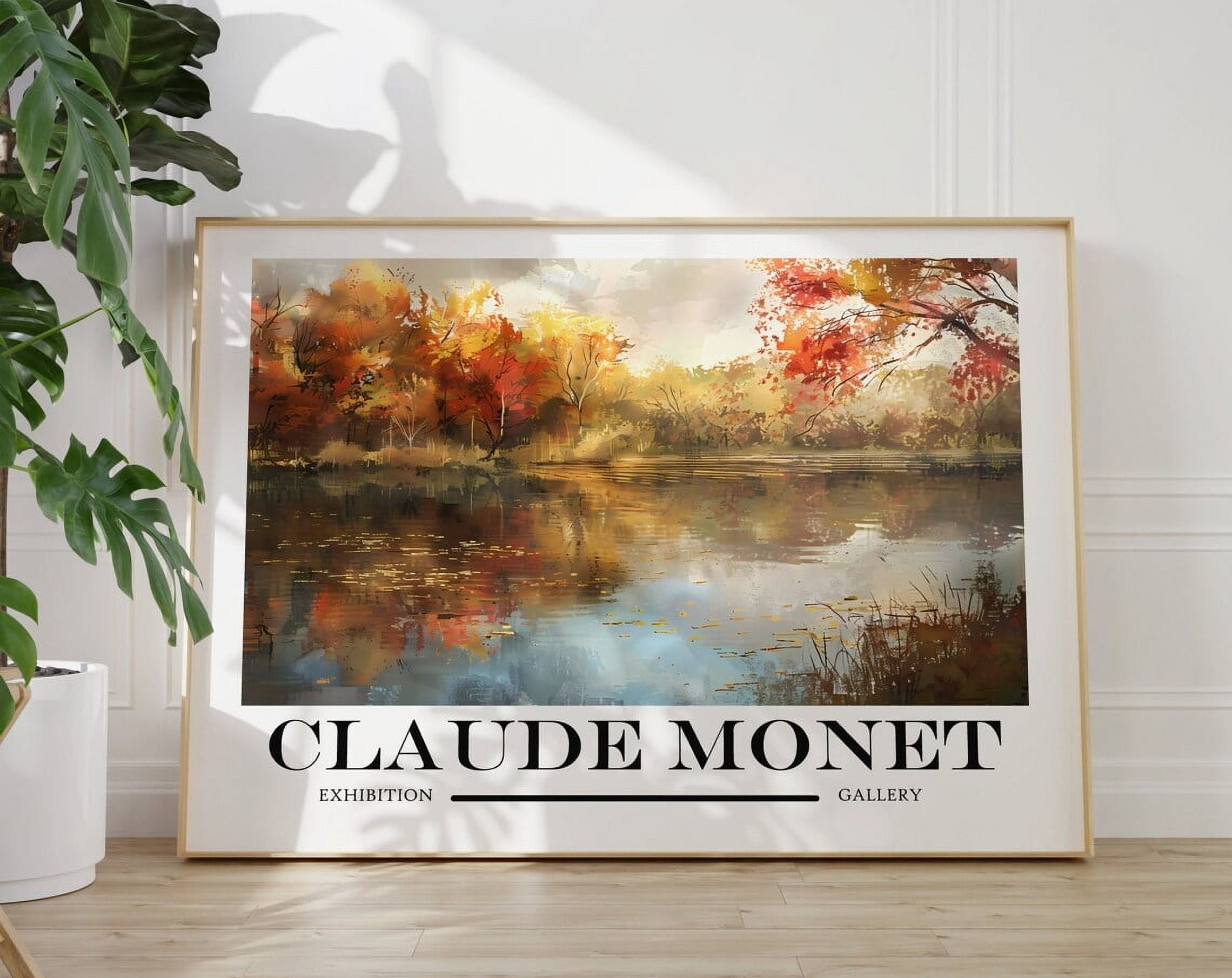 Monet Poster - Autumn - Exhibition Art As Claude Monet Wall Art, Monet ...
