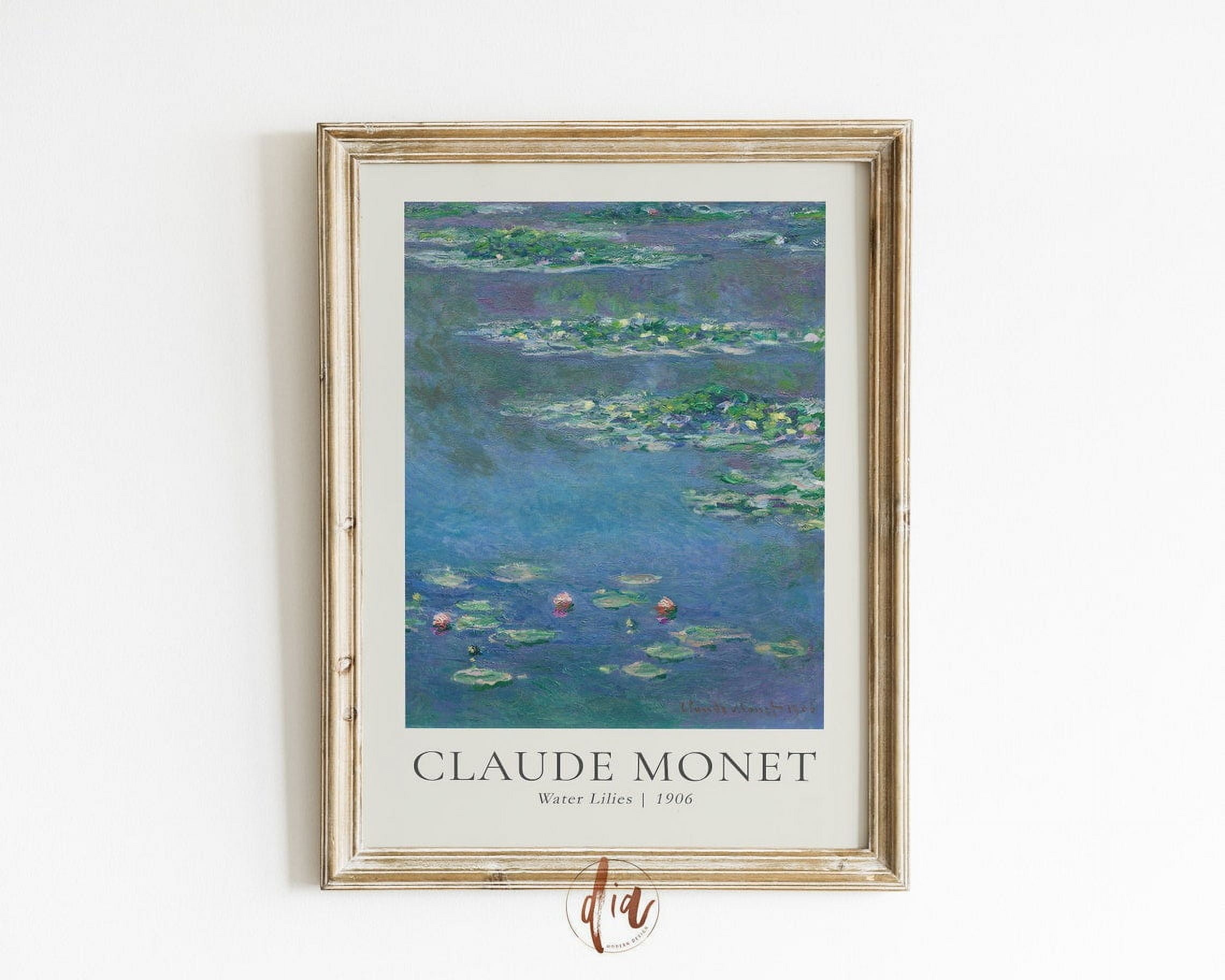 Monet Poster Print Water Lilies, Vintage Print, Exhibition Poster ...