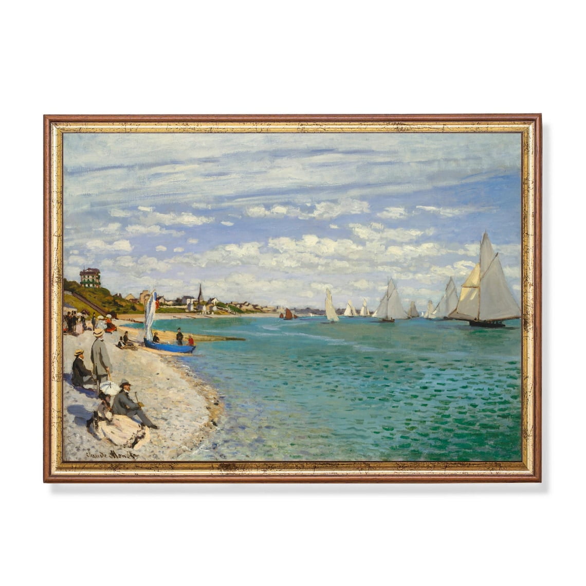 Monet Regatta Poster French Impressionist Coastal Art, Beach Scene Home ...