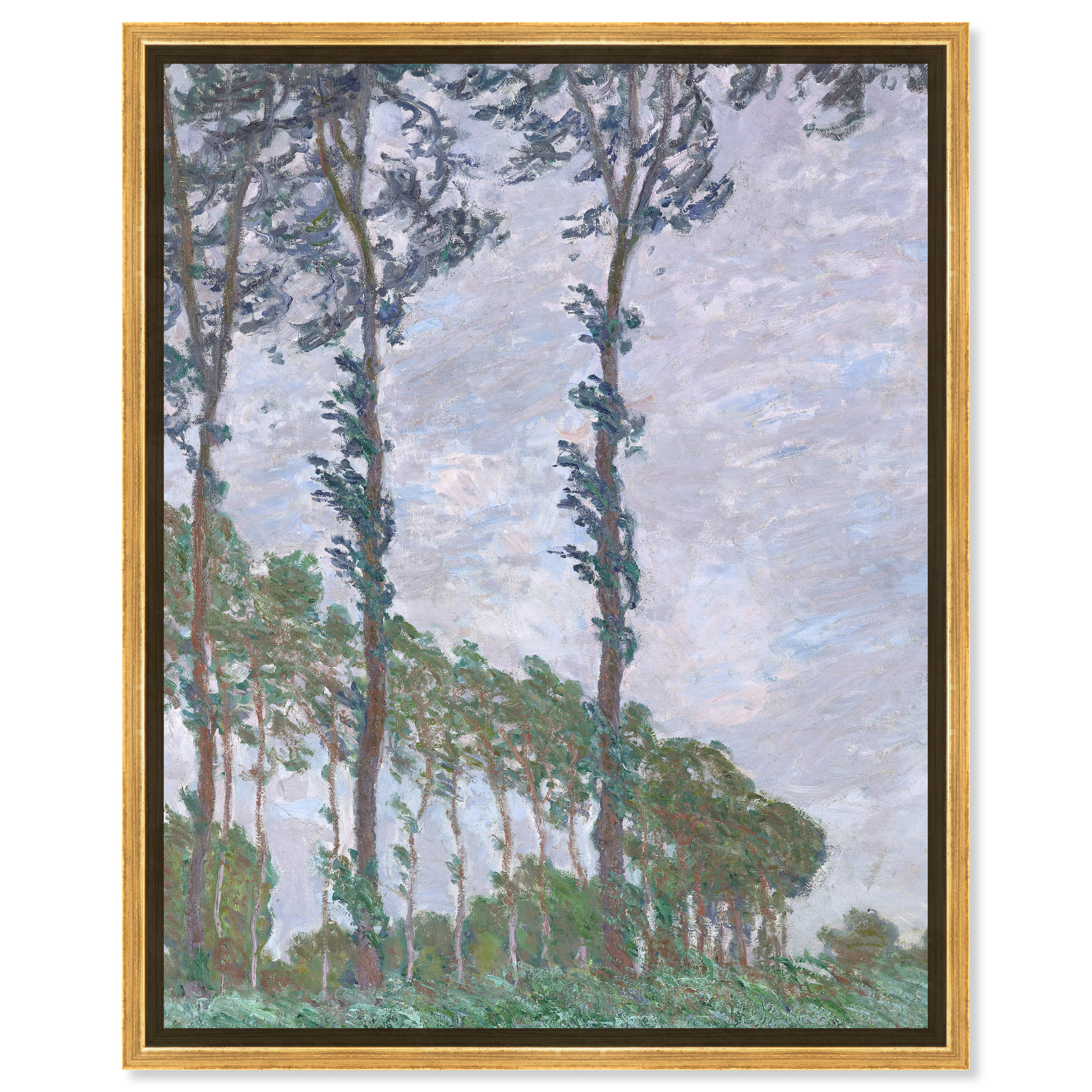 Monet-Series Of The Poplar Wind Effect Classic Monet Art Prints Canvas ...