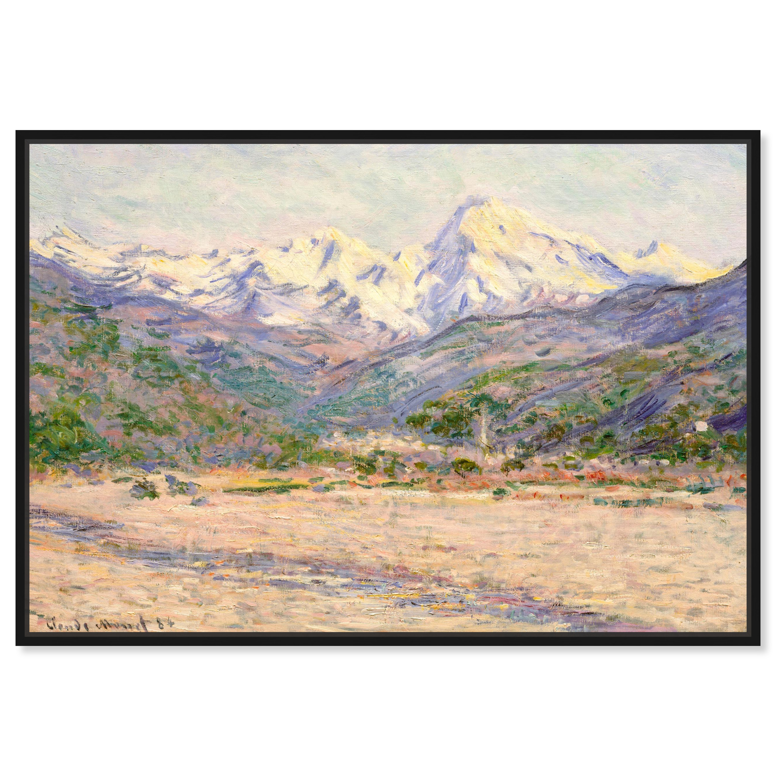 Monet-The Valley Of The Nervia Classic Monet Art Prints Canvas Wall Art ...