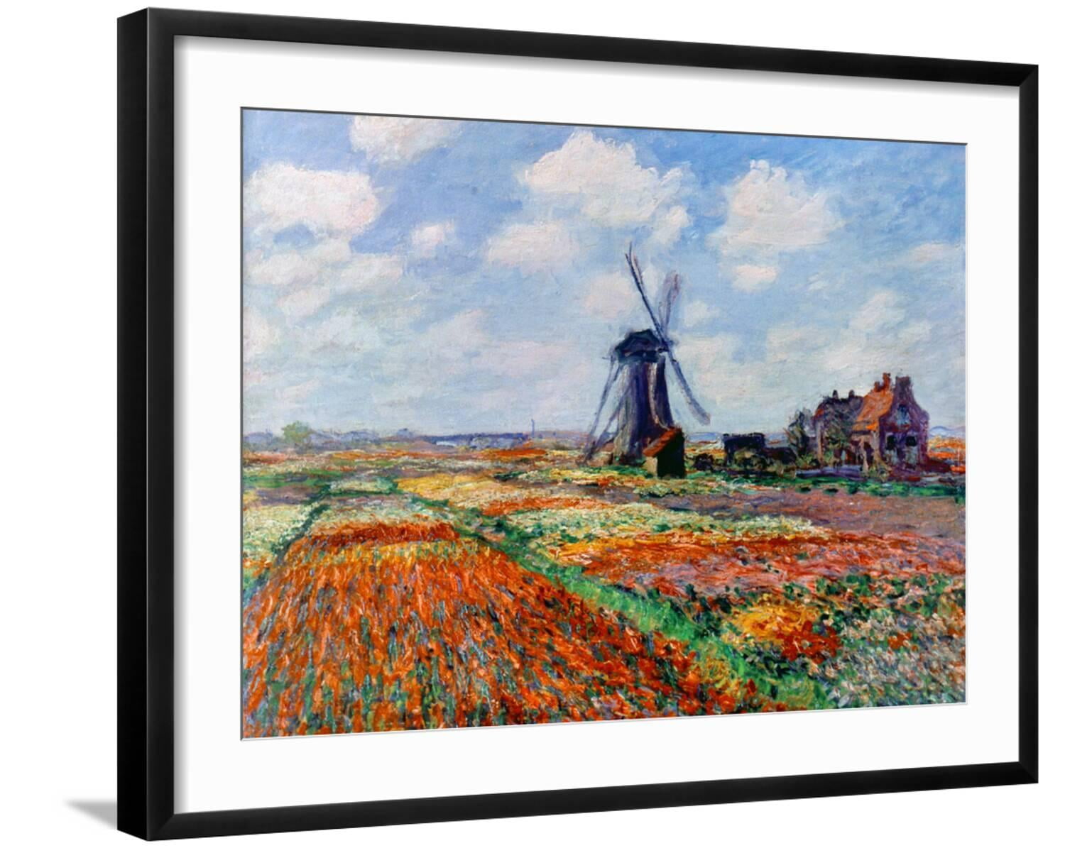Art.com Monet: Tulip Fields, 1886 Giclee Print by Claude Monet, Black ...
